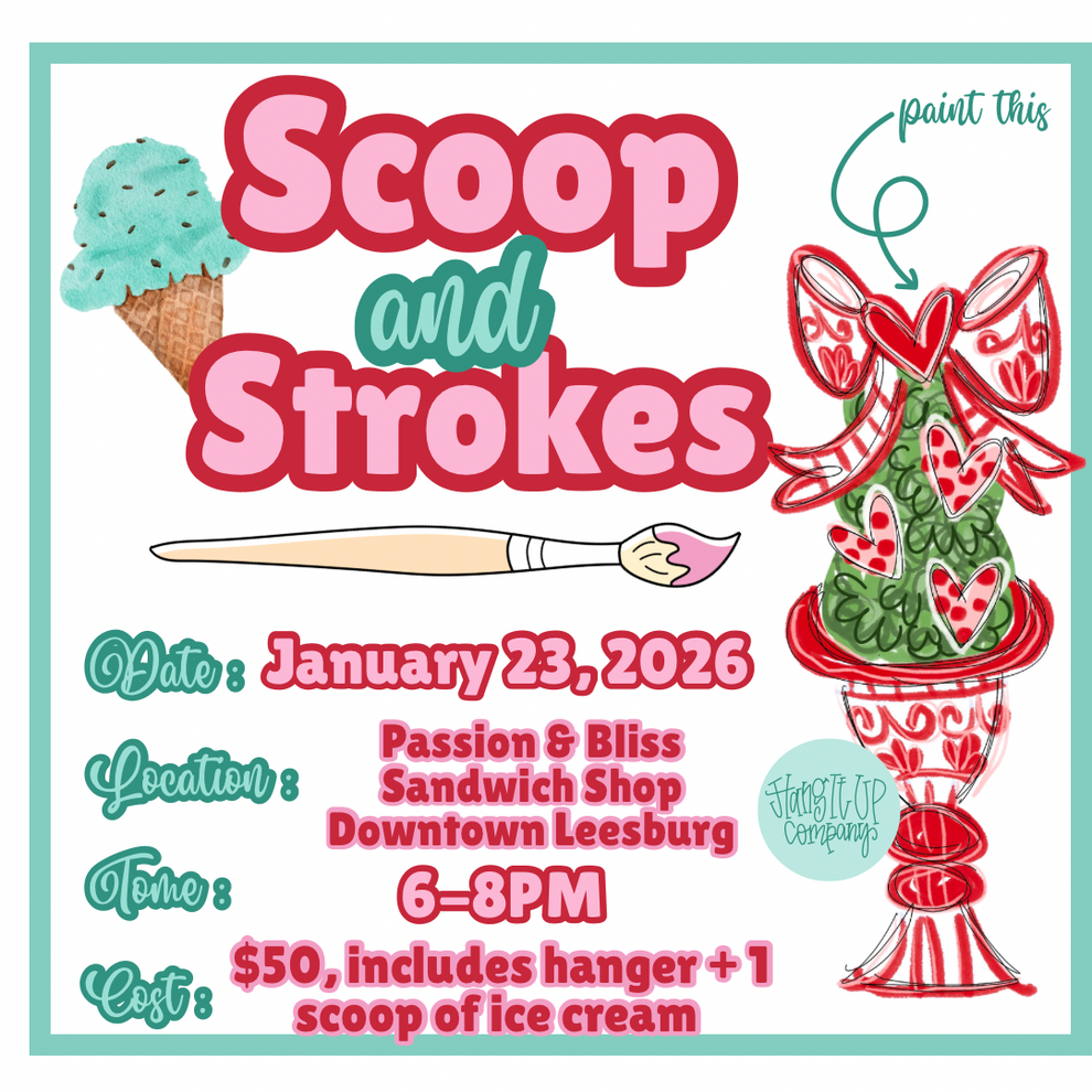Scoop and Stroke January Paint Night – Hang It Up Co.